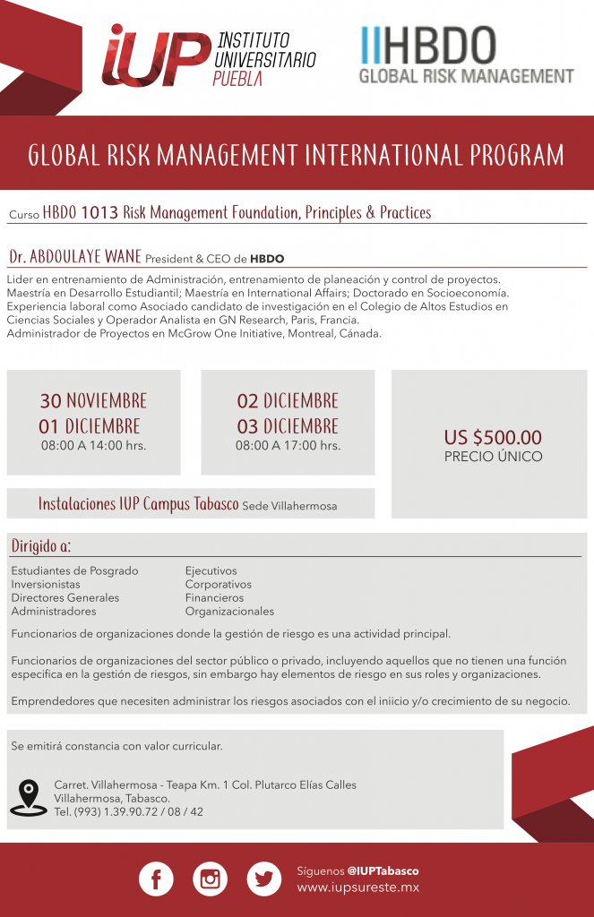 Risk Management Foundation, Principles & Practices – HBDO